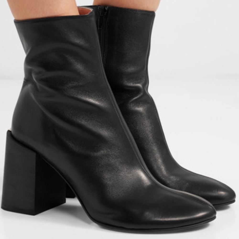 Acne Studios Saul Black Leather Ankle Boots - Gem